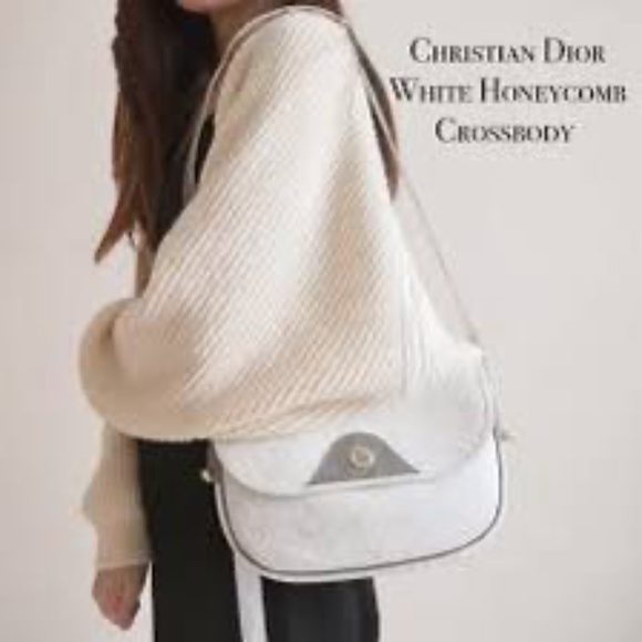 Dior | Bags | Authentic Christian Dior Vintage Honeycomb Pattern ...